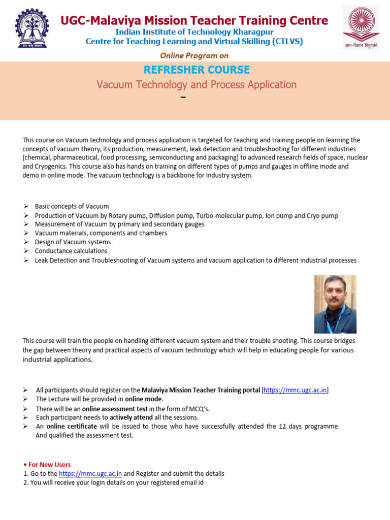 Refresher Course Brochure January | PDF | Vacuum