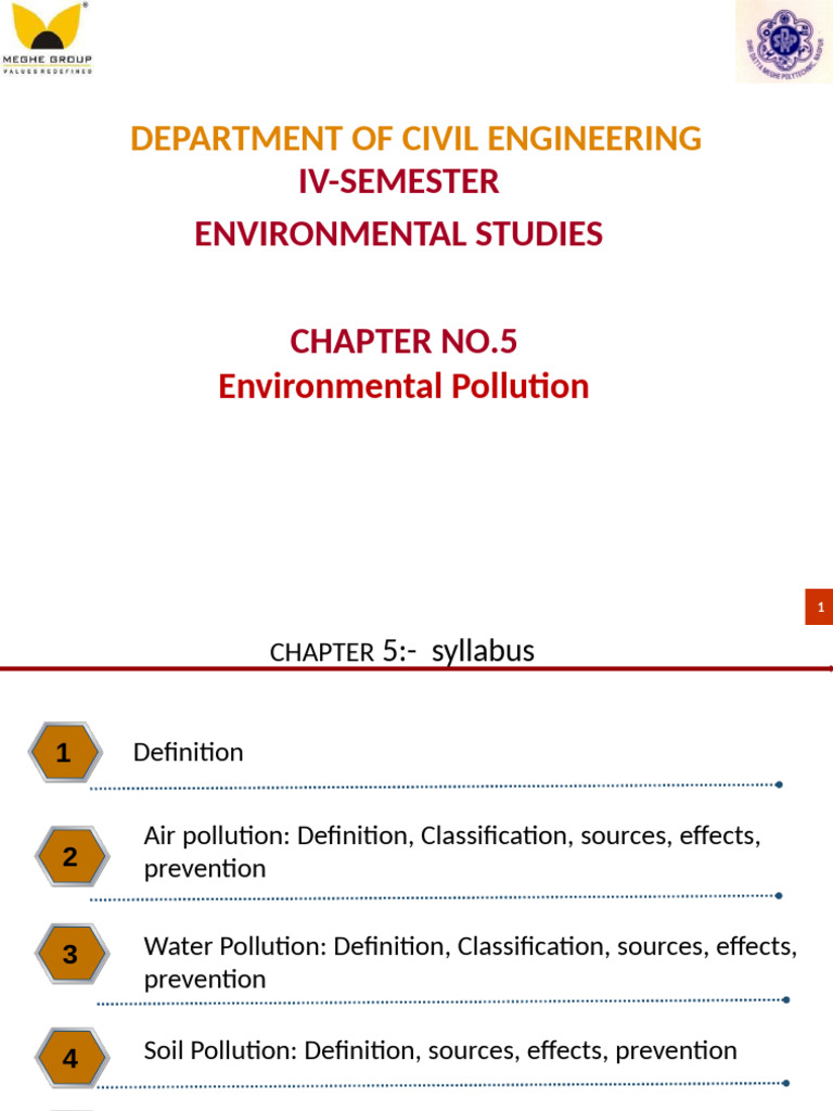 Chapter 5 Environmental Pollution | PDF | Water Pollution | Water