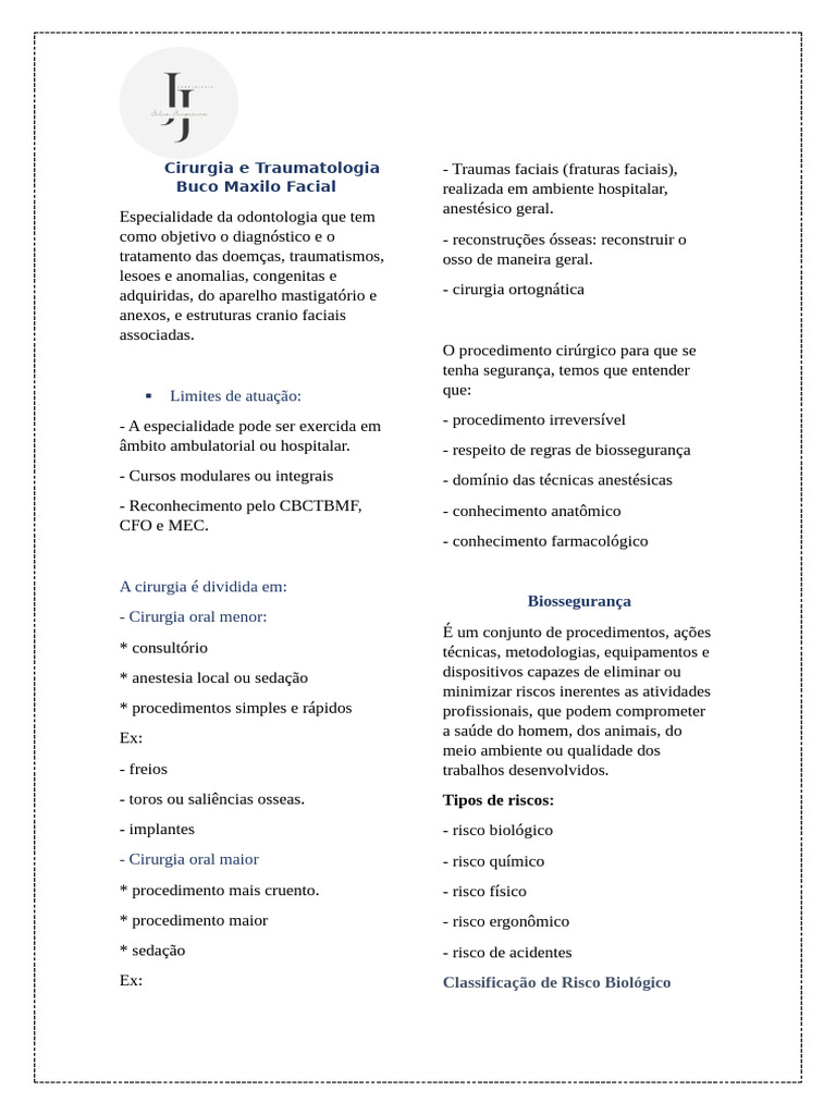 Biossegurança em Cirurgia Buco Maxilo | PDF | Sangue | Hemácia