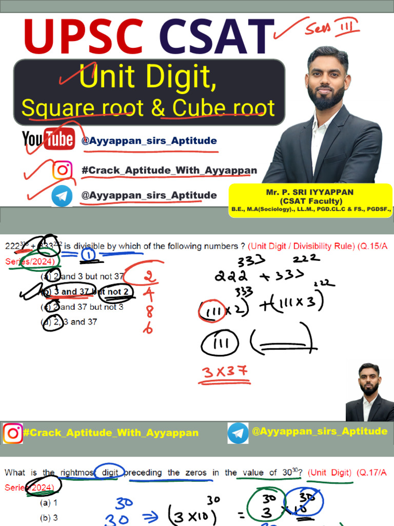 Class 3 - Unit Digit - Part 1 | PDF