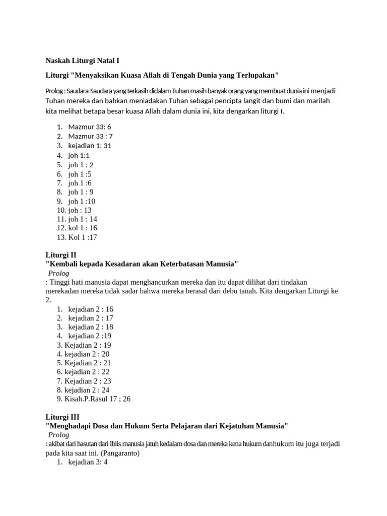Bahan Liturgi Bonataon | PDF