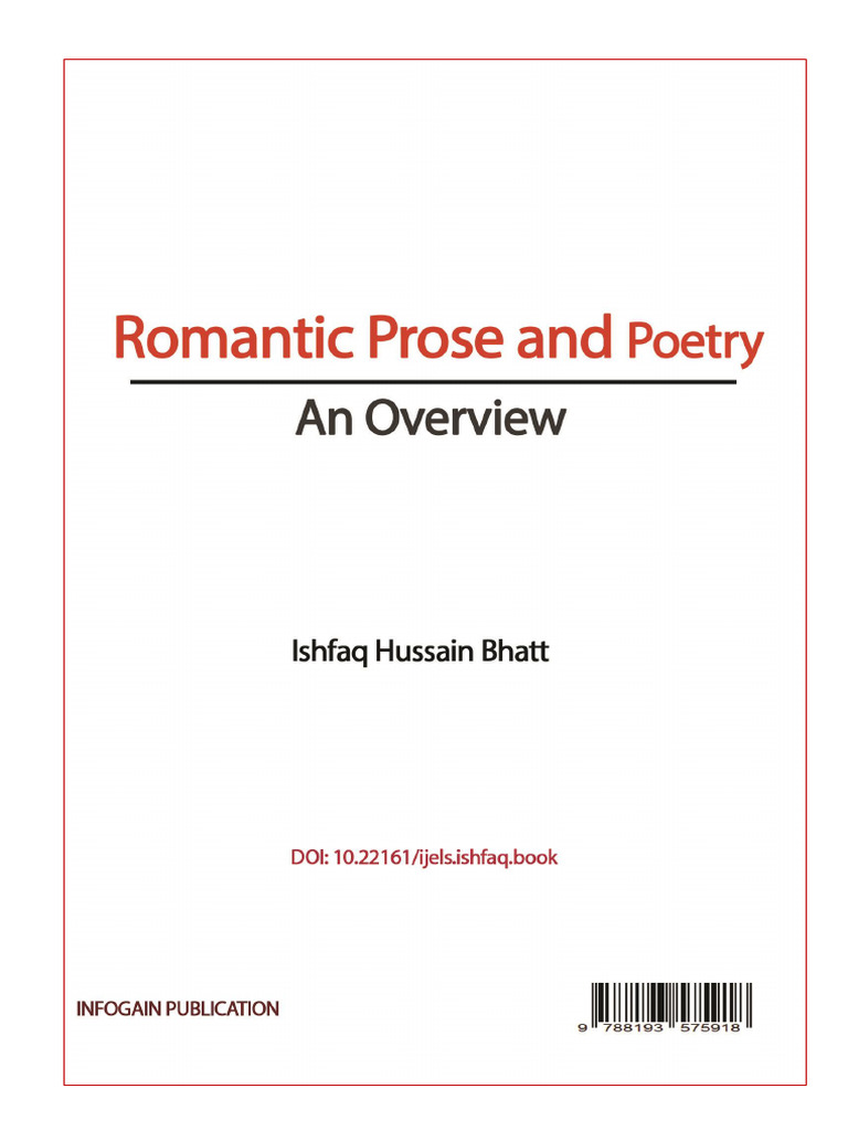 Romantic Prose and Poetry an Overview by Ishfaq Hussain Bhatt | PDF ...