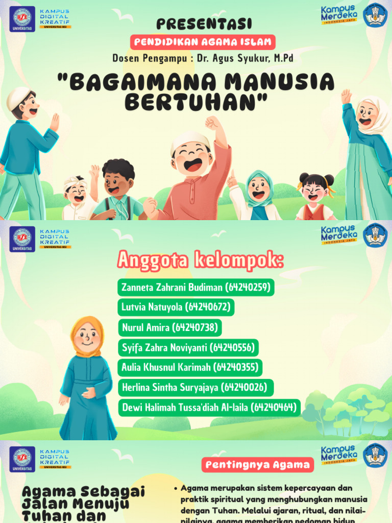 Kelompok 2 Presentasi PAI (Bagaimana Manusia Bertuhan) | PDF