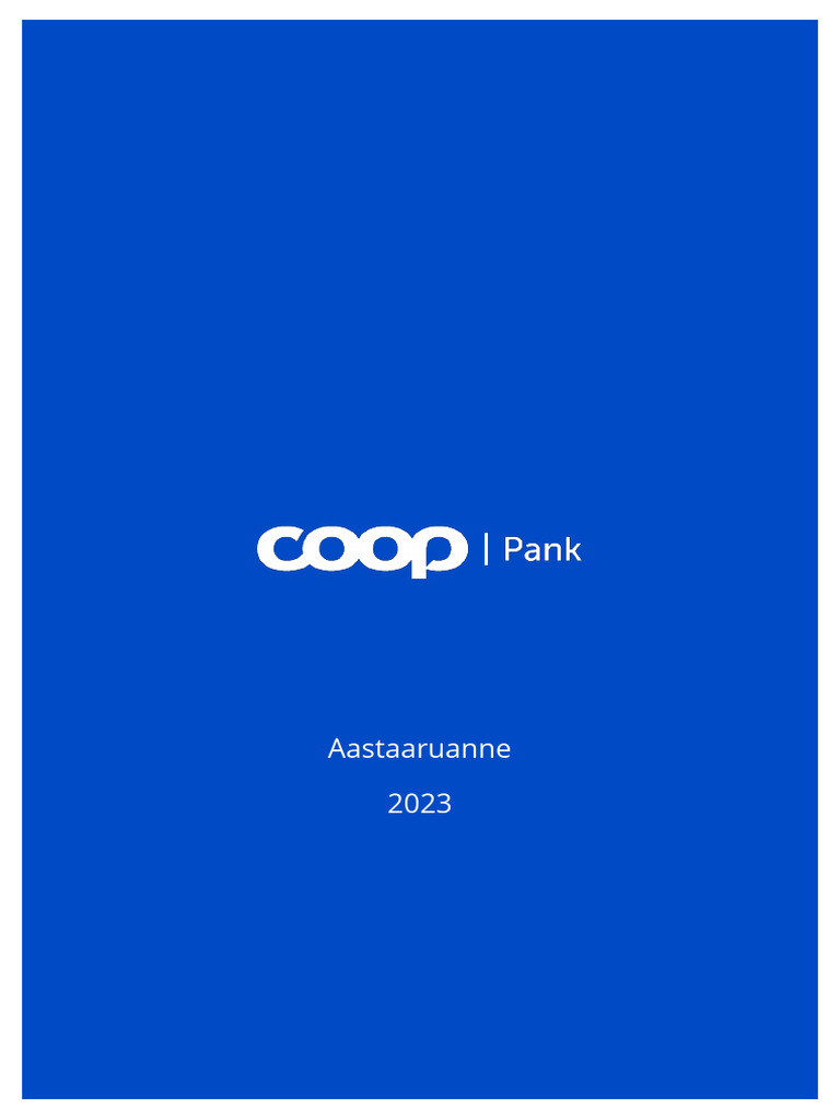 Coop Pank as-Aruanne 2023 | PDF