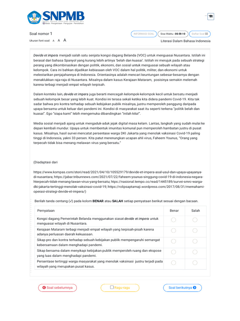 Soal Utbk Asli (Sfile | PDF