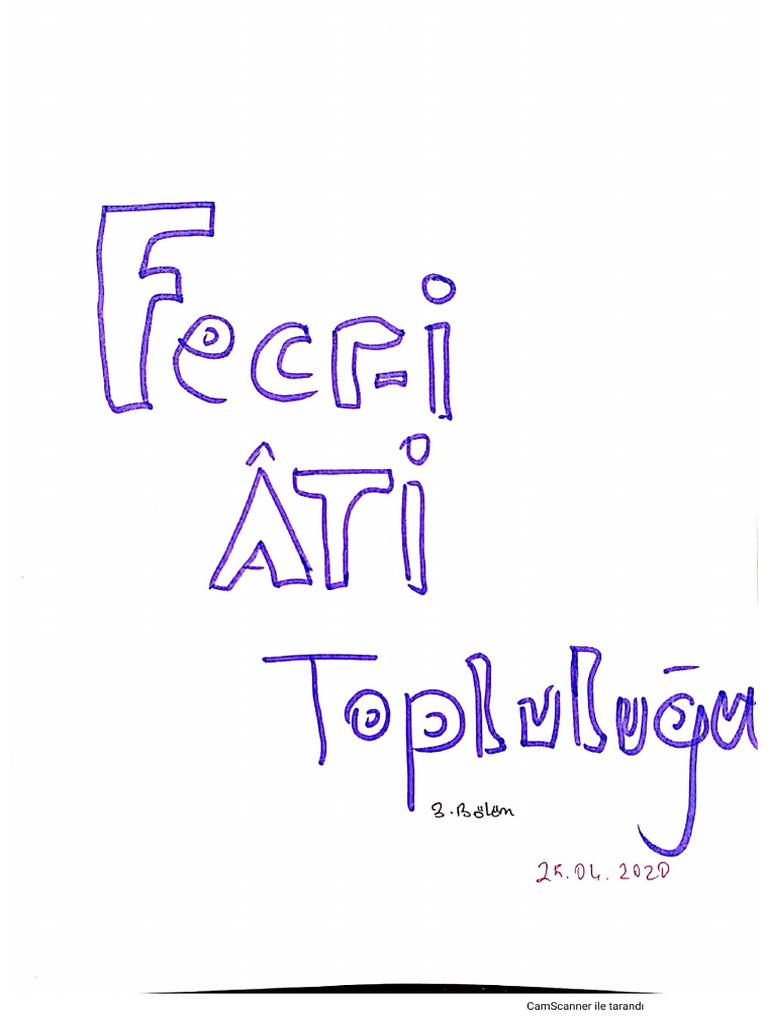 Fecr-i Âti Topluluğu | PDF