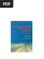 Research Methods For Business Students (Saunders) | PDF | Analysis ...