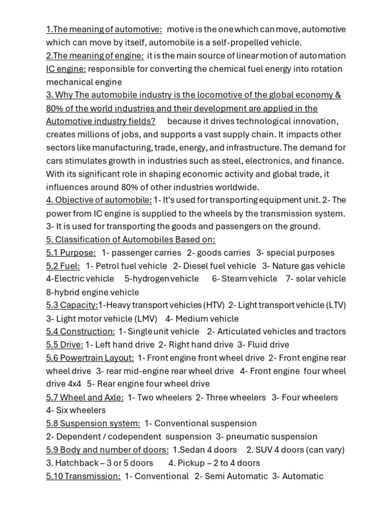 Cars Technology | PDF | Internal Combustion Engine | Diesel Engine
