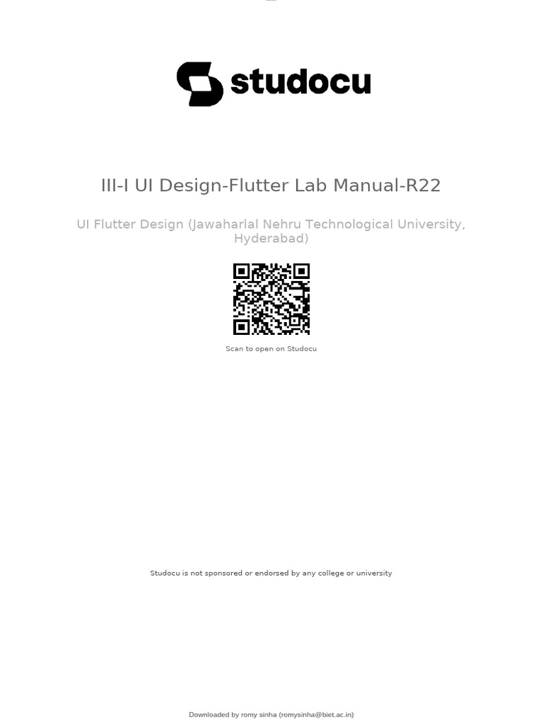 III i Ui Design Flutter Lab Manual r22 (2) | PDF | Computing | Computer Programming