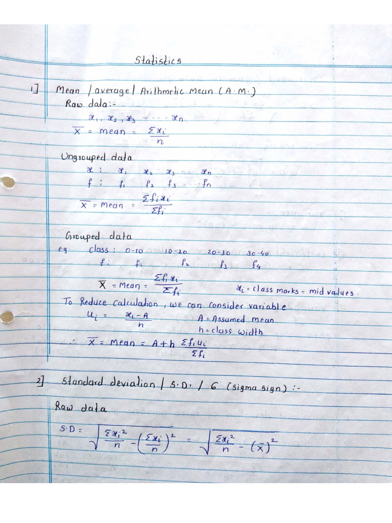Unit 3 Statistics | PDF