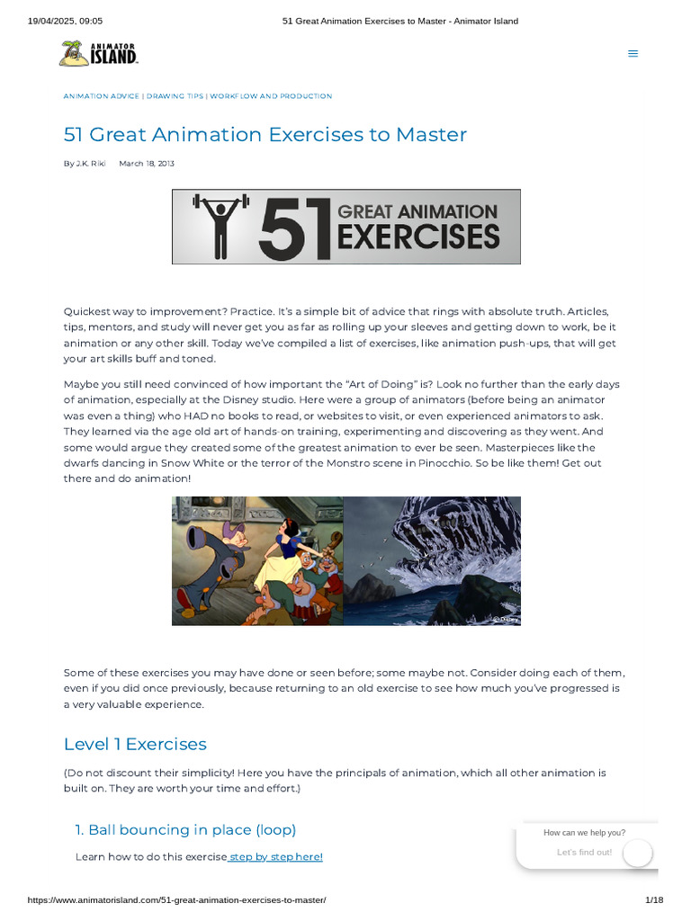51 Great Animation Exercises To Master - Animator Island | PDF