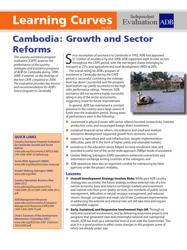 Cambodia - Growth and Sector Reforms | PDF | Asian Development Bank ...