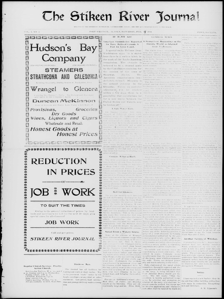 1899.02.18 Stikeen River Journal | PDF