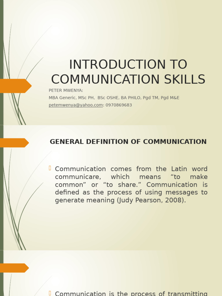 Communication Skills Unit One 2024 | PDF | Communication | Punctuation