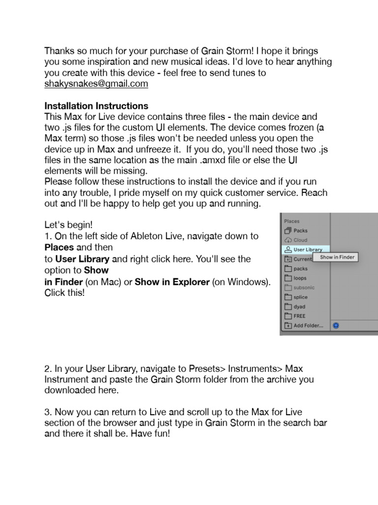 Grain Storm Installation Instructions Pdf