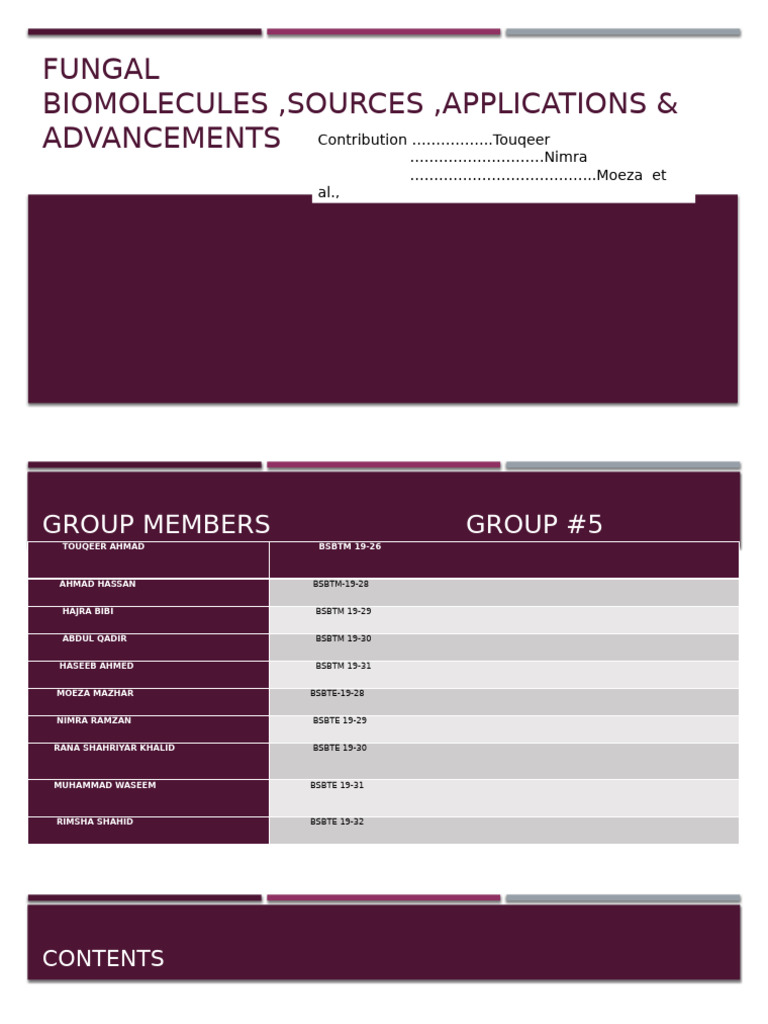 G#05 Fungal Biotech PPT | PDF | Fungus | Biology