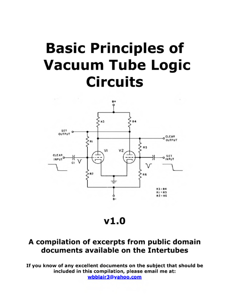 Basic Principles of Vacuum Tube Logic Circuits IBM 191 Pages | PDF | Vacuum Tube | Capacitor