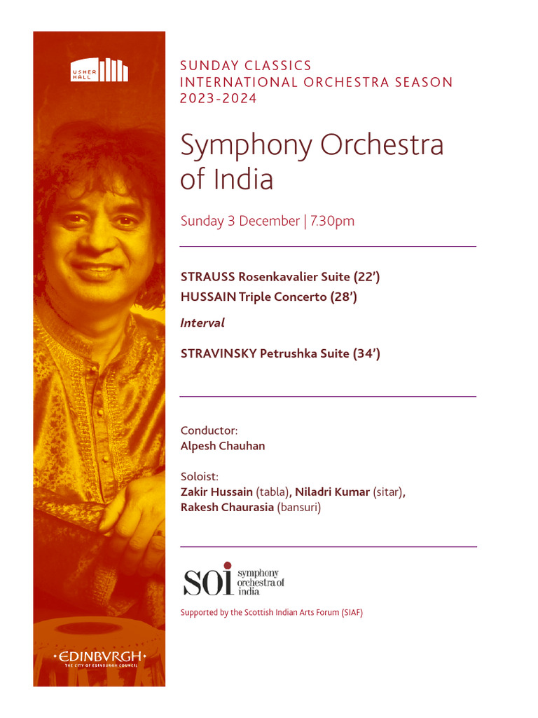 Symphony Orchestra of India: Dec 3 Concert | PDF