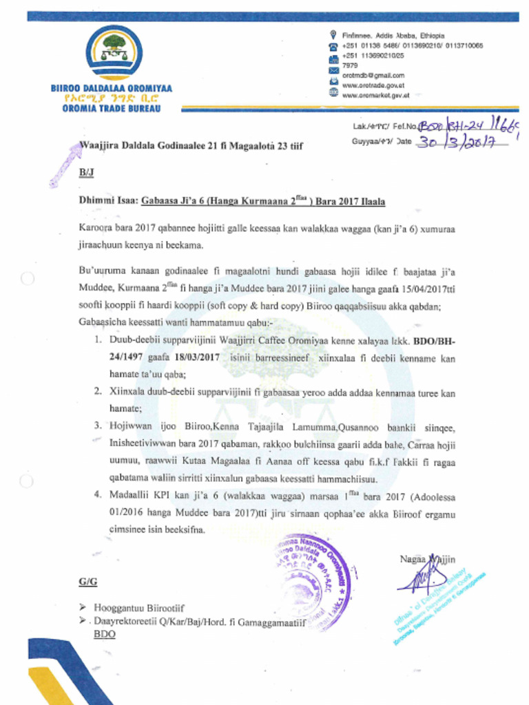 Gabaasa Kur.2ffaa Bara 2017 | PDF