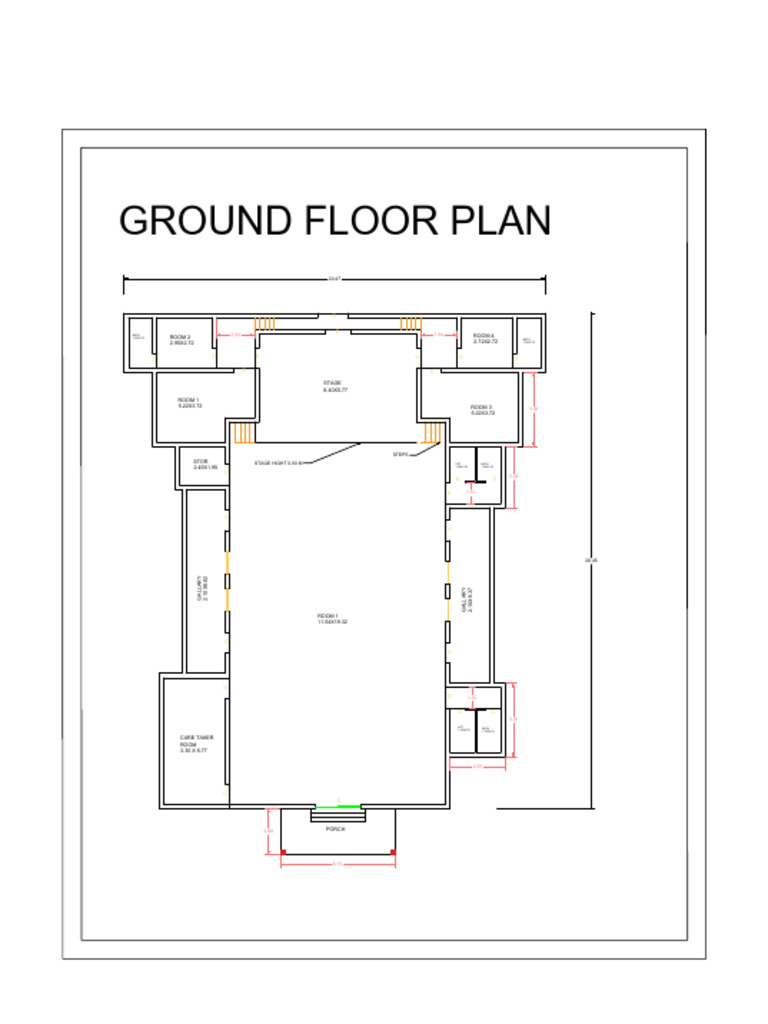 Community Hall Floor Plan and Layout | PDF