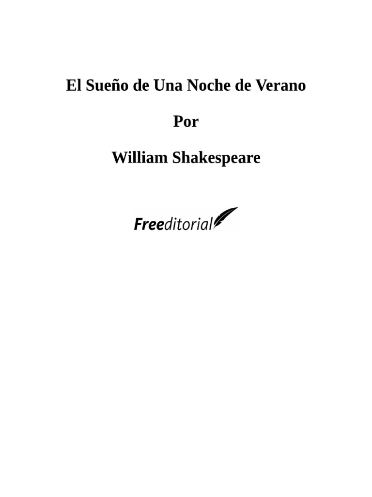 El Sueño de Una Noche de Verano | PDF