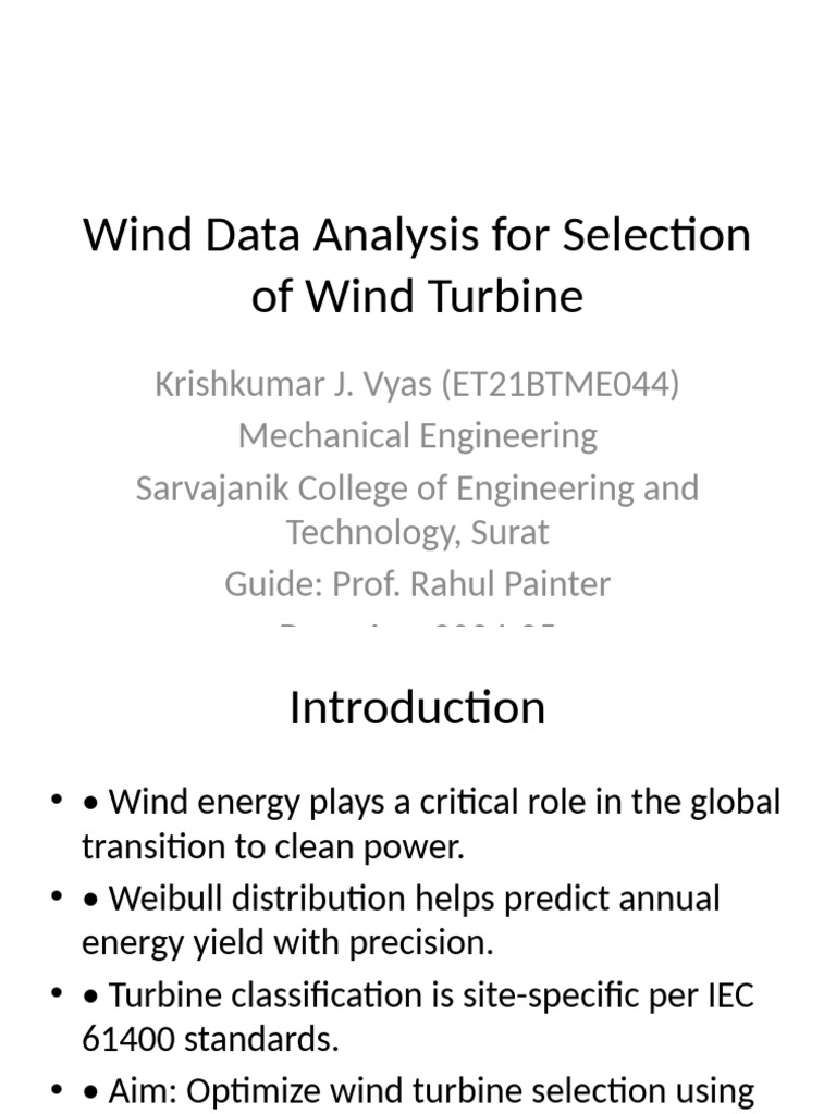 Wind Data Analysis Presentation | PDF | Wind Power | Wound