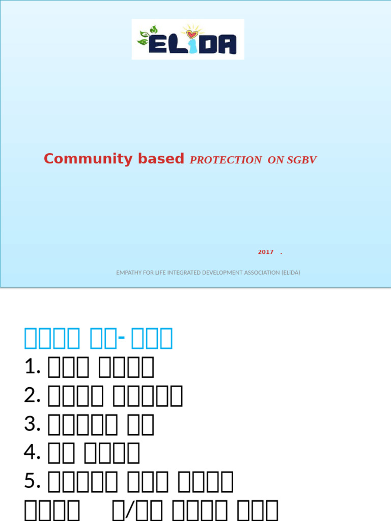 Comm. Based GBV Protection and Response | PDF