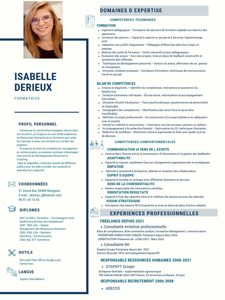Isabelle Derieux : Consultante RH et Formatrice | PDF | Gestion des ...