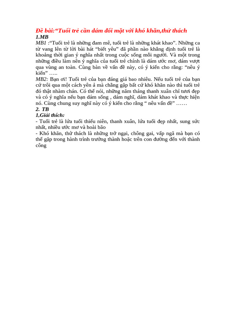 Ôn Tập Giữa HKII | PDF