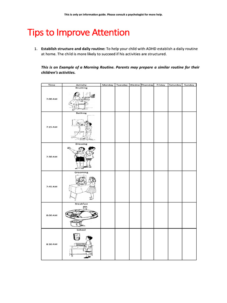 Routine Chart | PDF