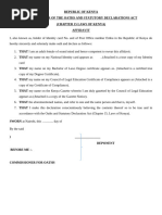 Statutory Declaration General Form | PDF