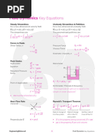 Fluid Mechanics Formula Cheat Sheet | PDF