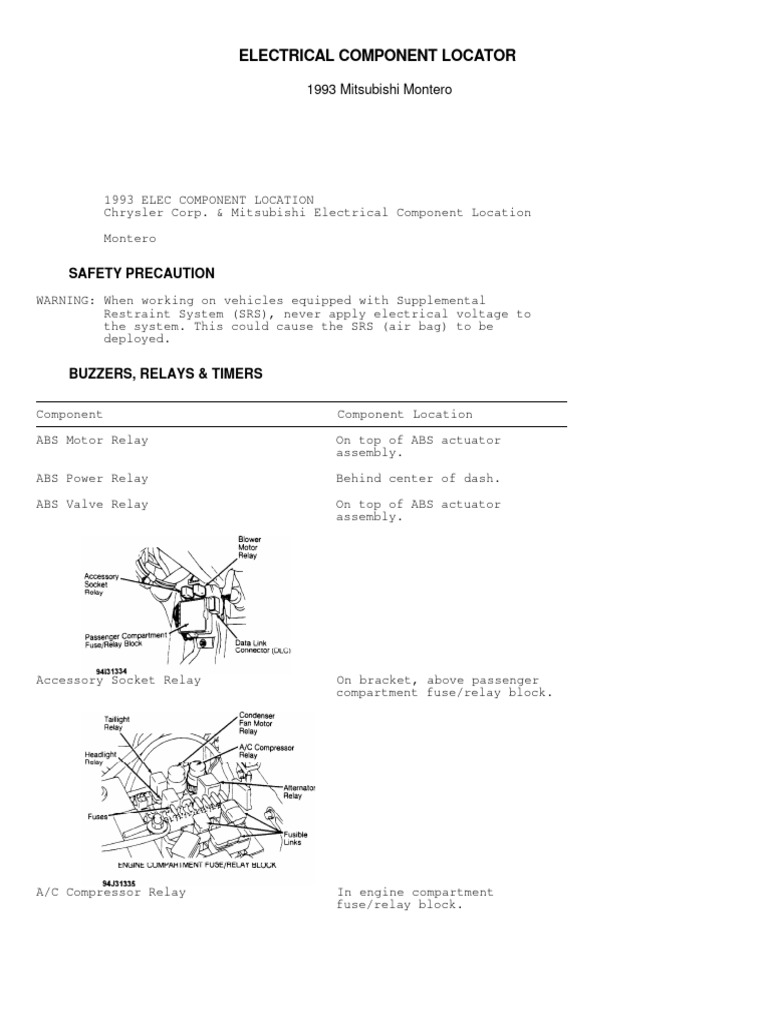 Electrical Component Locator | PDF | Anti Lock Braking System | Brake