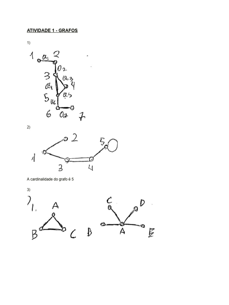 Atividade grafos | PDF