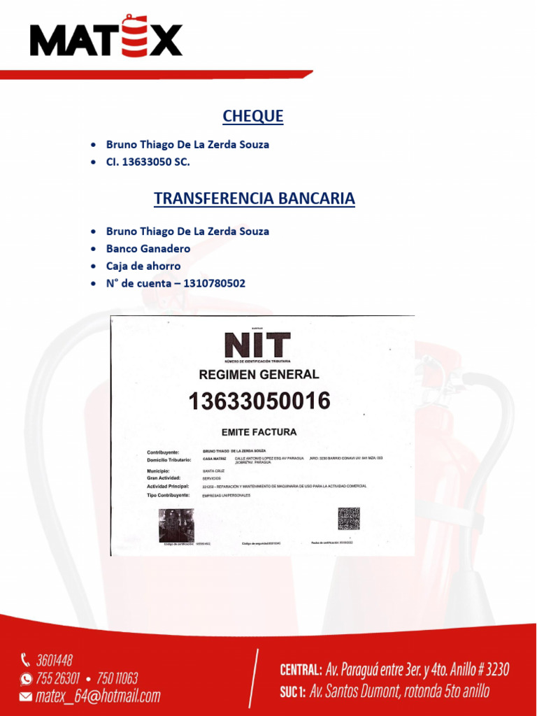 Cuenta Matex Seguridad Industrial (1) | PDF