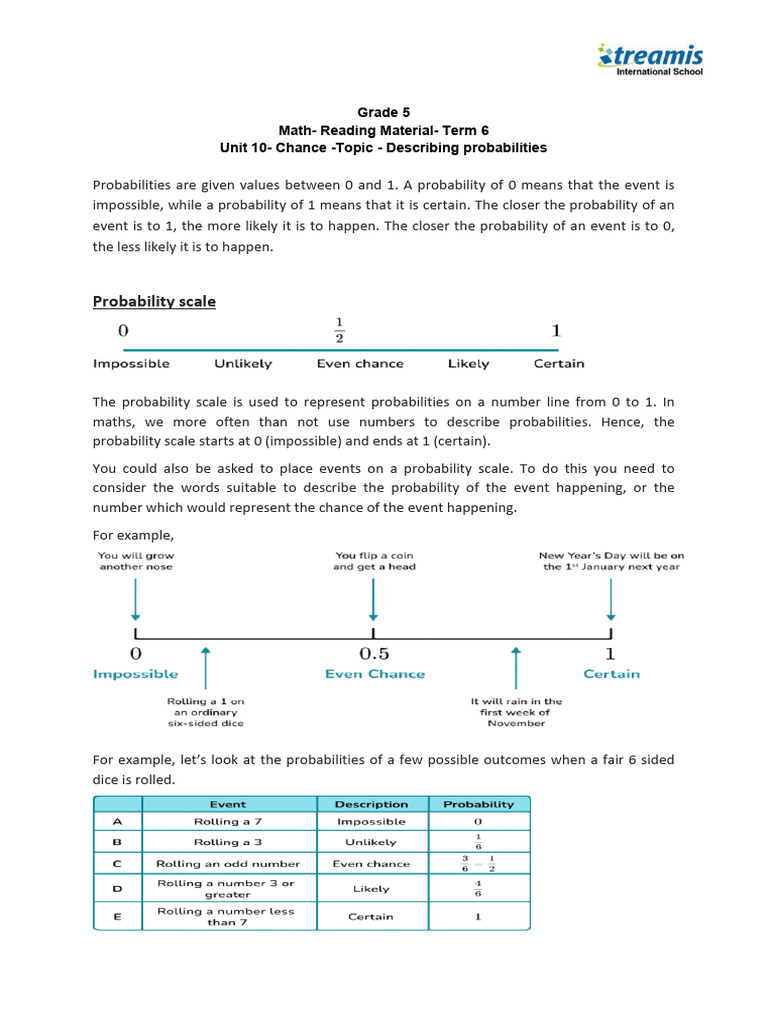 G5_Math_T6_Unit_10-_Chance (5) | PDF | Probability | Numbers