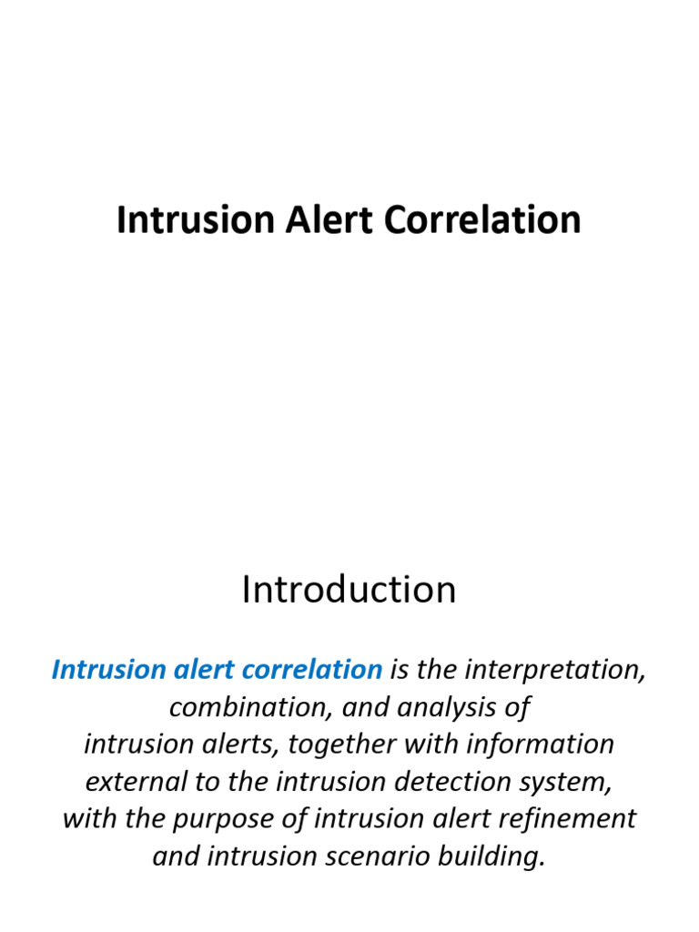 Alert Correlation | PDF | Artificial Intelligence | Intelligence (AI) & Semantics