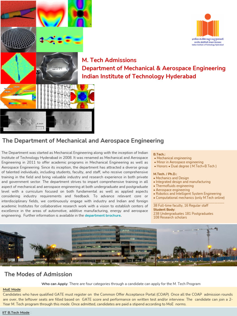 MAE_MTech_Brochure_Admissions_Aug_2025 | PDF | Mechanical Engineering | Engineering