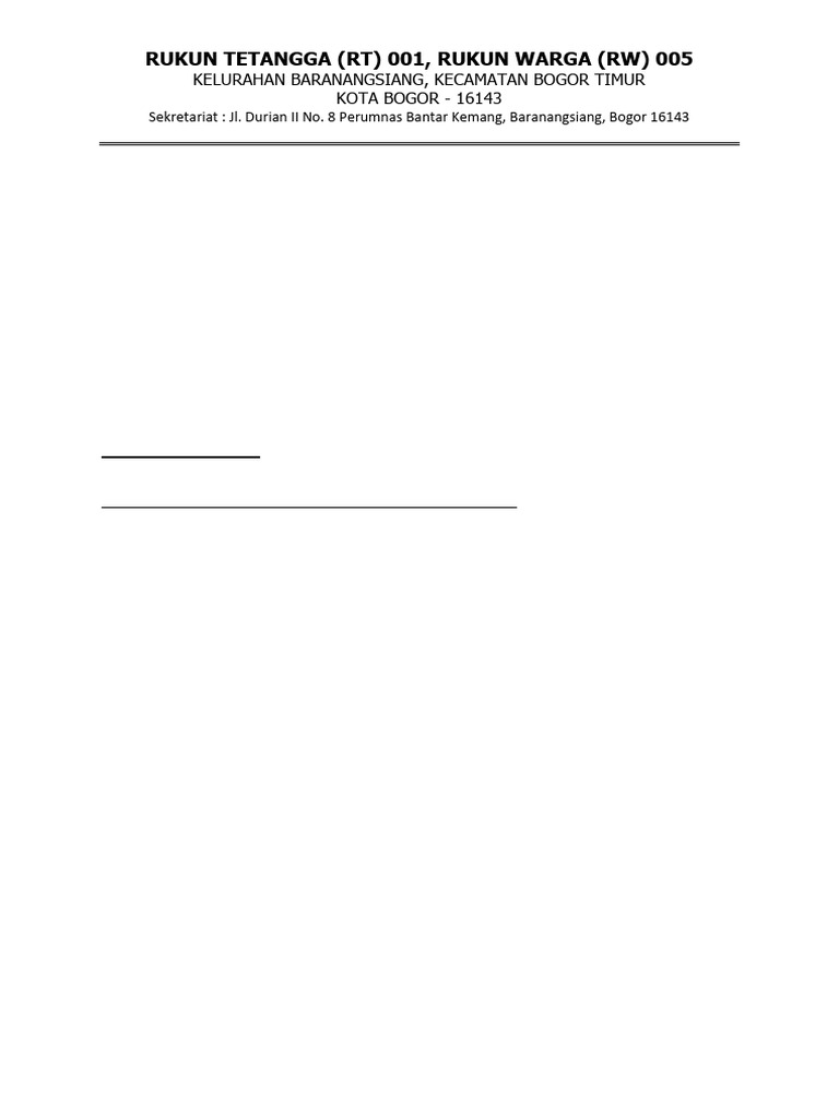 Notulen Rapat RT 01 RW 05 19 Juni 2022 | PDF