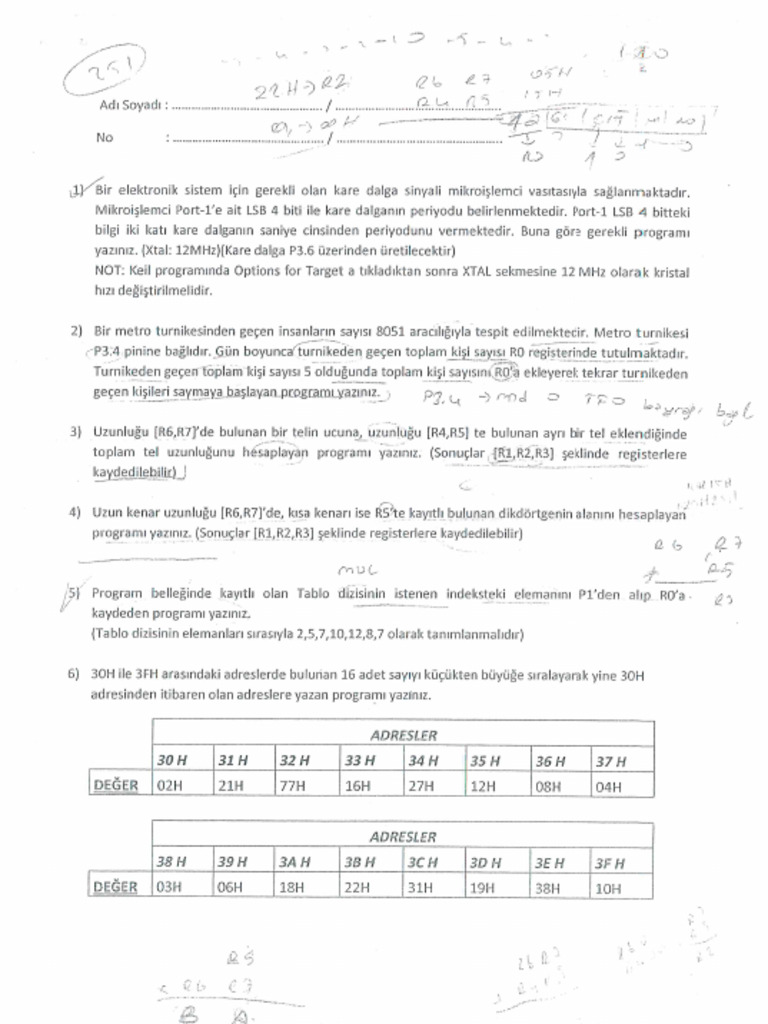 Ornek Sorular1 Vize | PDF