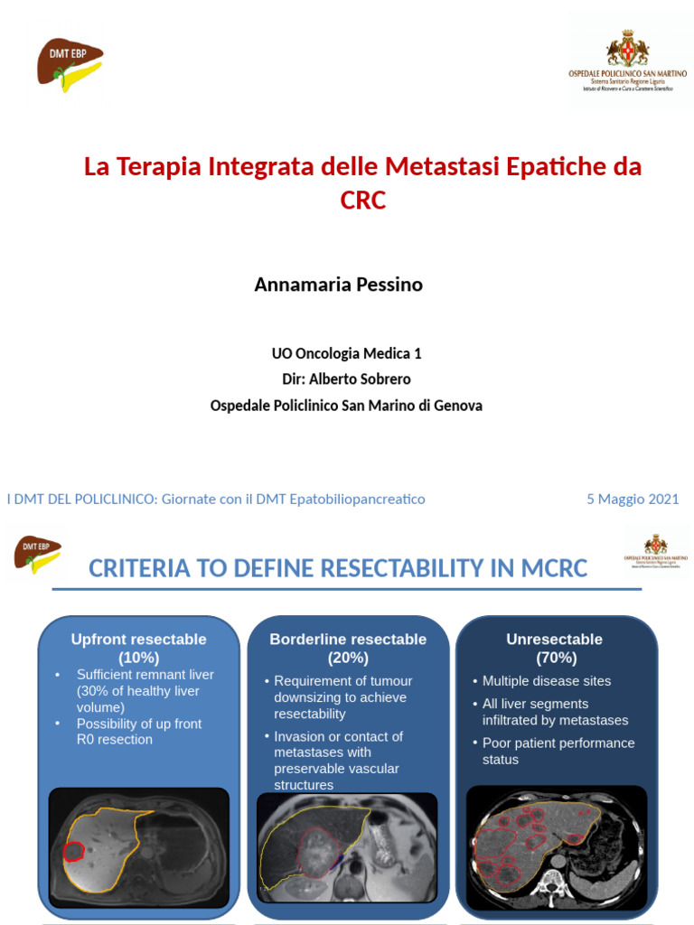 Integrated Therapy for Liver Metastases in CRC | PDF | Metastasis | Chemotherapy