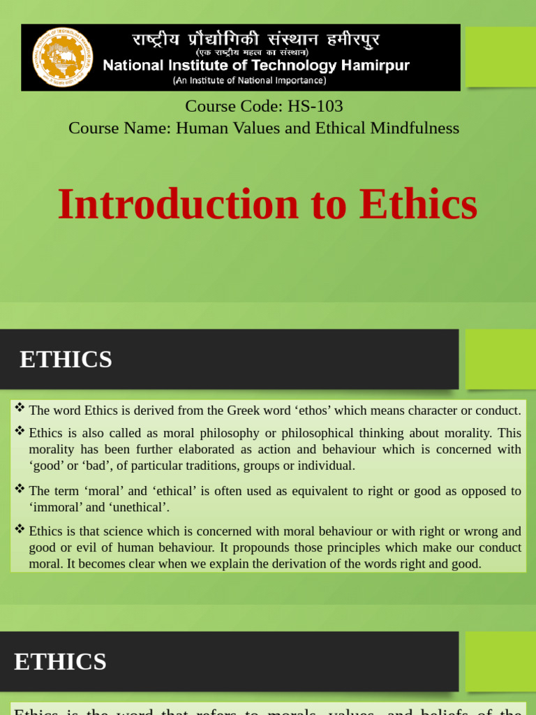 Human Ethics - Unit 1&2 Edited | PDF | Morality | Virtue Ethics