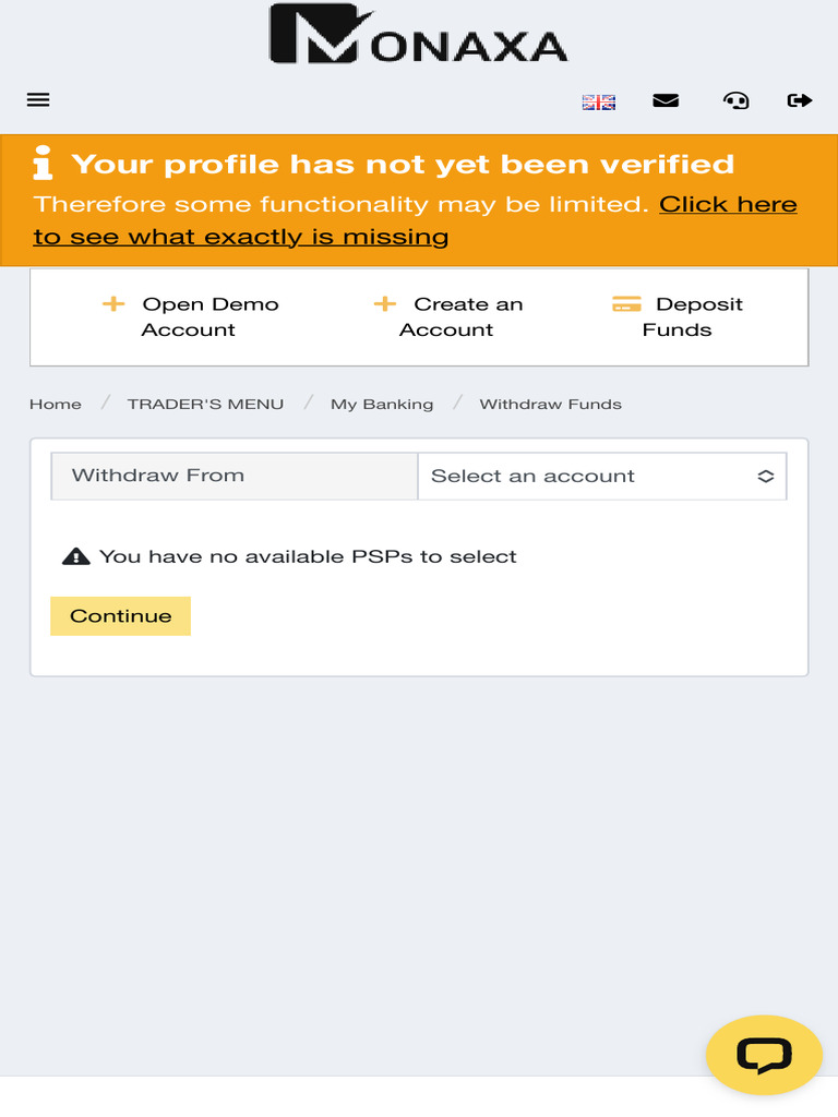 Monaxa Withdraw Funds | PDF