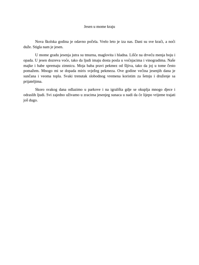 Jesen U Mome Kraju | PDF