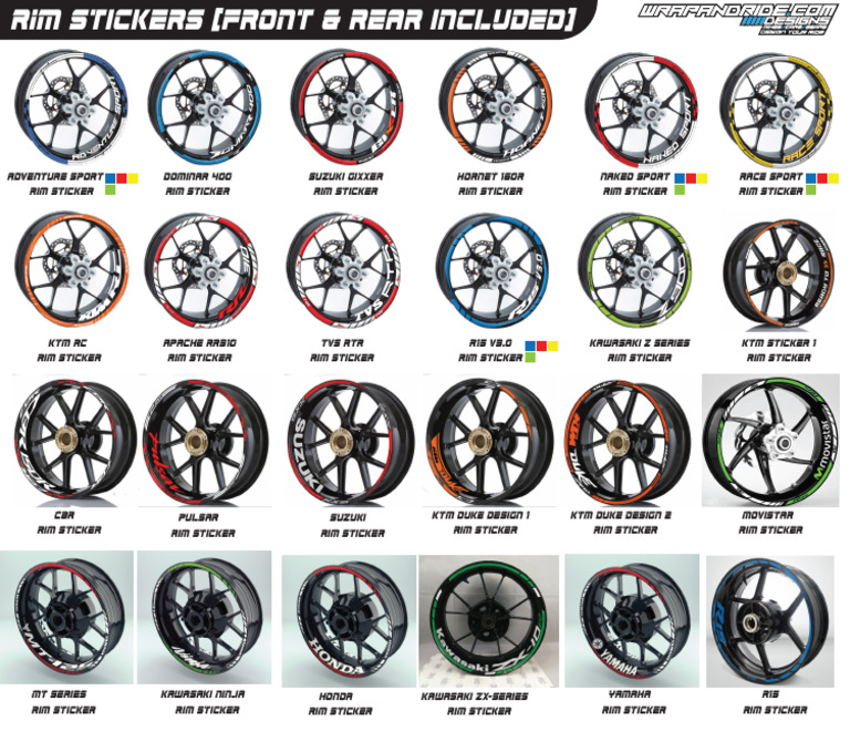 Motorcycle Rim Sticker Designs | PDF