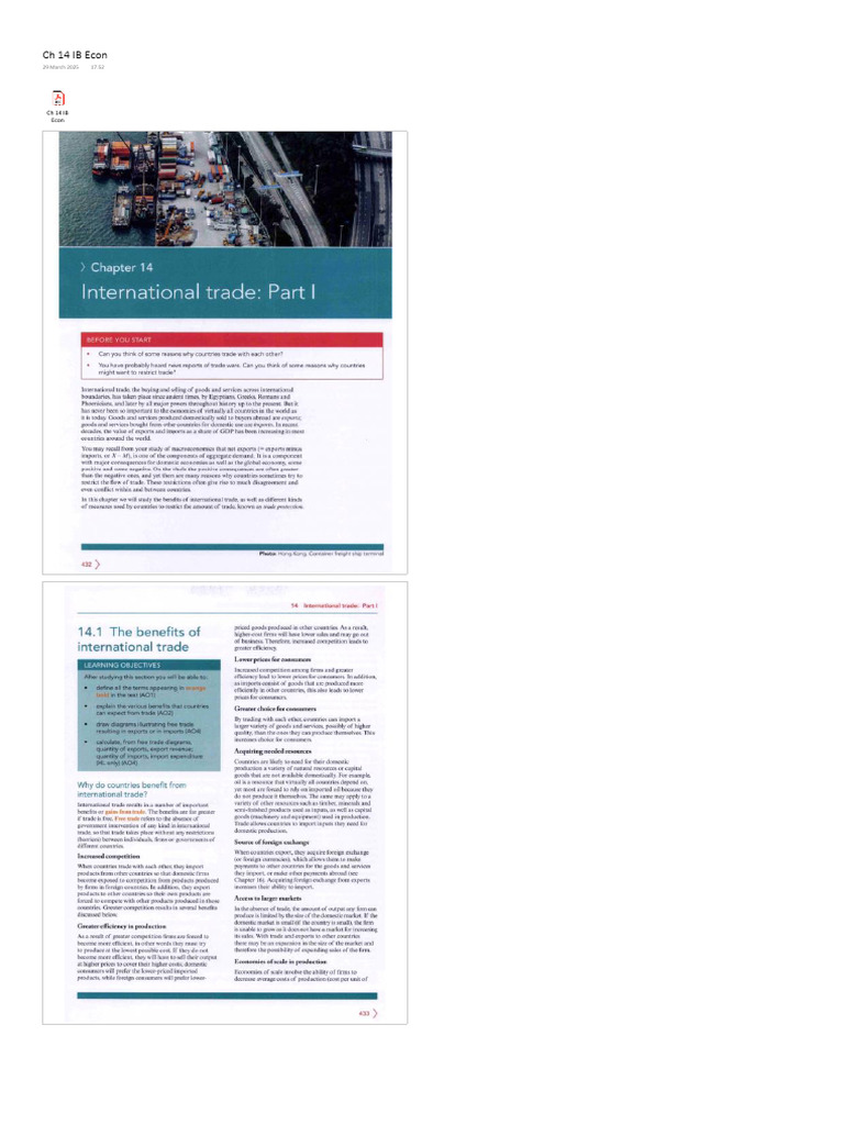 CH 14 IB Econ (Annotated) | PDF