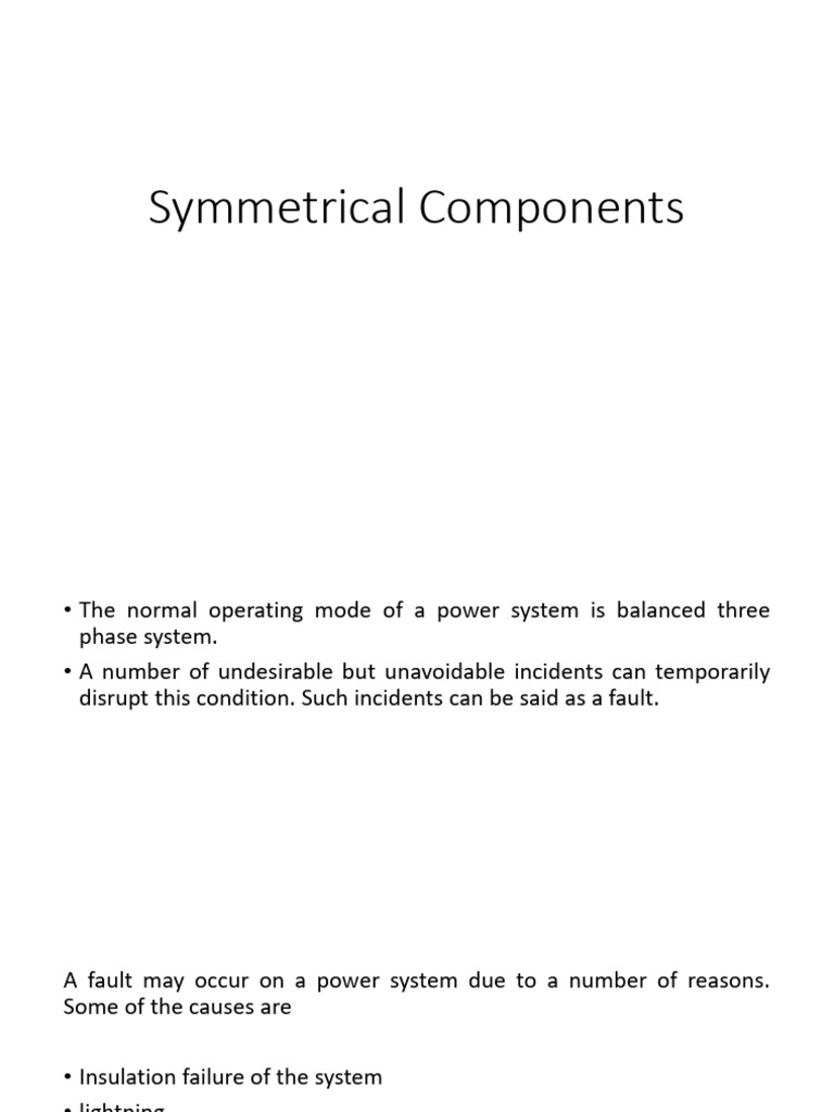 Understanding Symmetrical Components in Power Systems | PDF ...