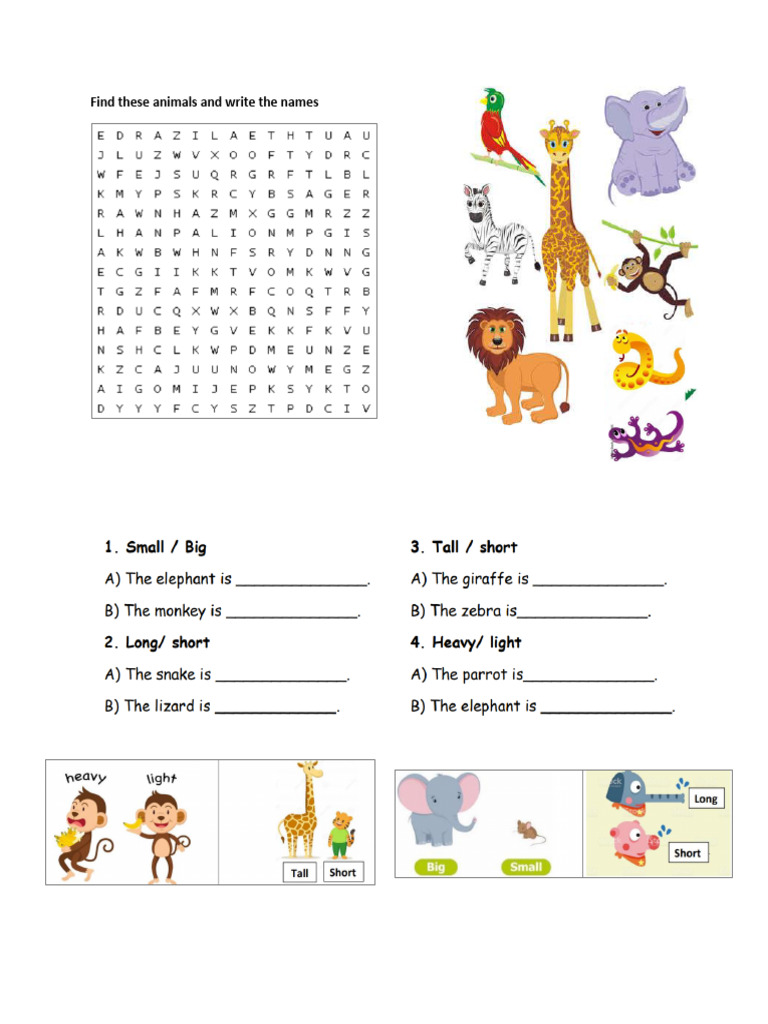 ANIMALS body parts -- review | PDF