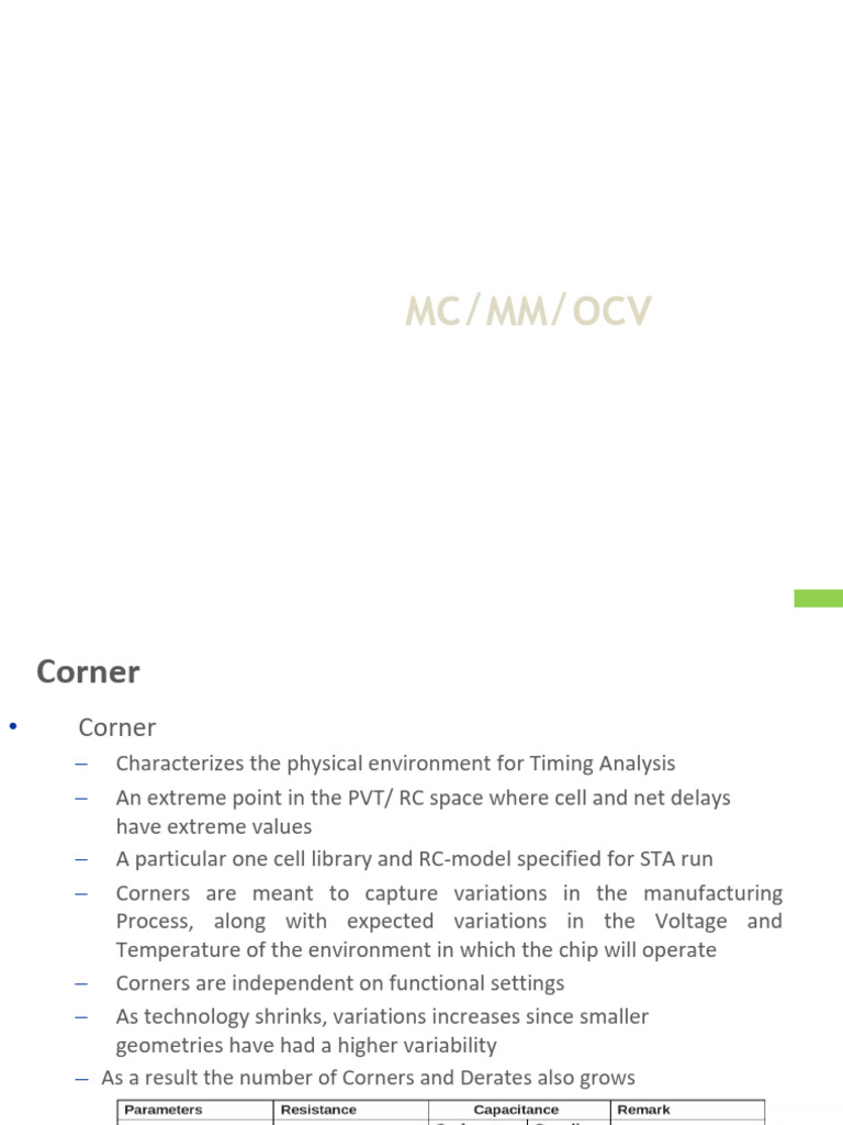 MMMC and on Chip Variation | PDF | Digital Electronics | Electronic Design