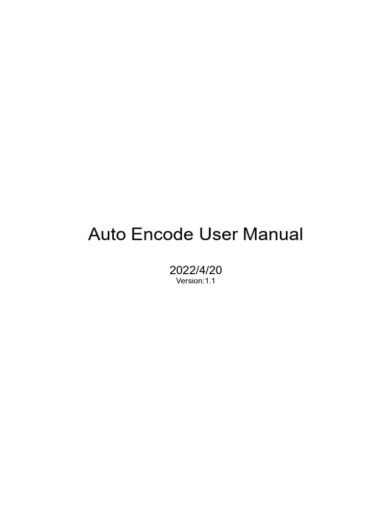 Auto Encode User Manual_V1_1 | PDF | Radio Frequency Identification | Password